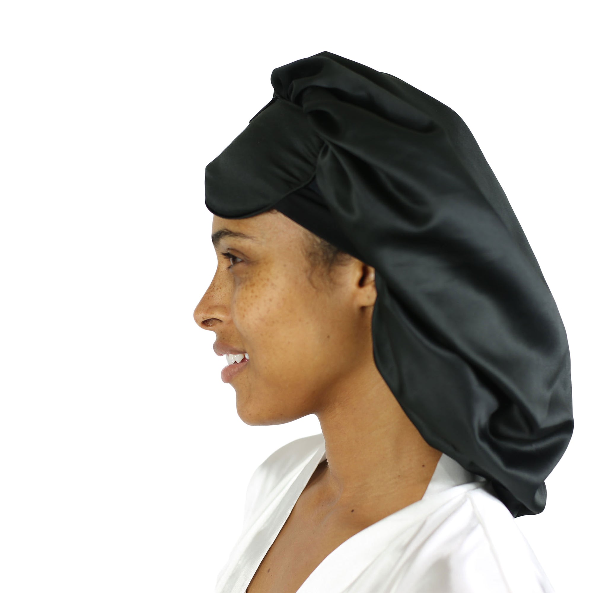 2‑in‑1 Satin Bonnet & Eye Mask Medium | iBonnet®